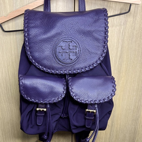 Tory Burch | Bags | Tory Burch Backpack Marion New Luxury Pebble ...